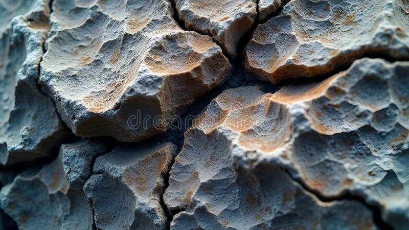 Close-up of Rugged Rock Surface with Intricate Cracks and Rough ...