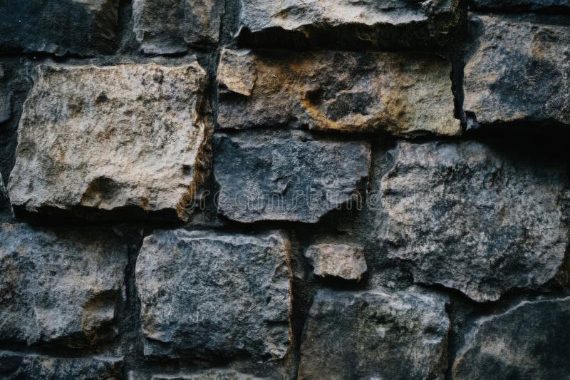 Close-Up of a Rugged Stone Wall, Featuring Irregular Shapes and ...