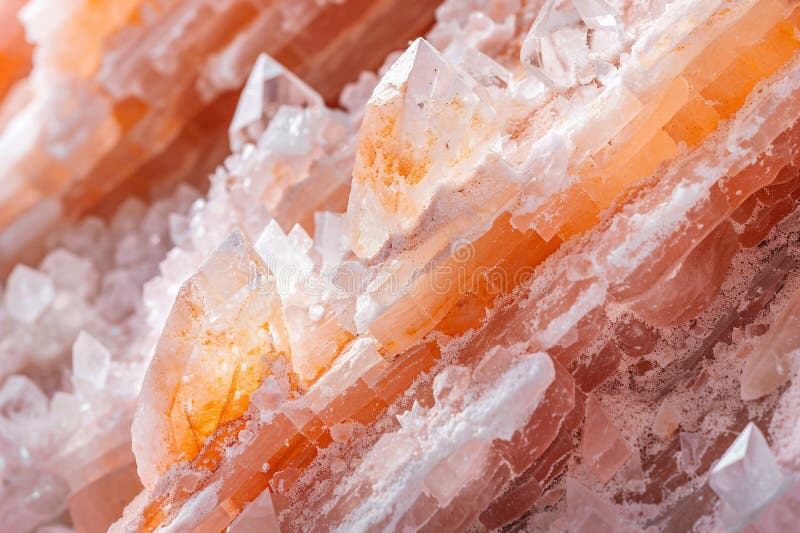 Close-up of the Rugged Surface of a Pink Salt Mountain, Highlighting ...