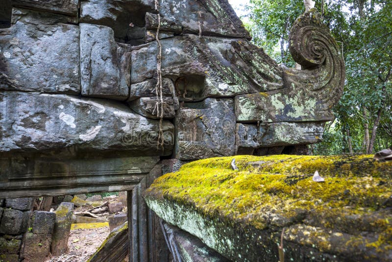 Close Up of the Ruined Koh Ker Temple Complex, Angkor, Cambodia, Asia ...