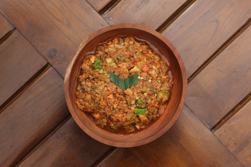 A Close Up Rujak Bebek or Smashed Fruit Which is Made from Raw Fruit ...