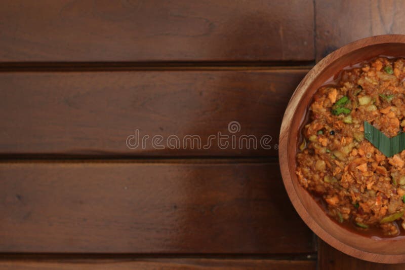 A Close Up Rujak Bebek or Smashed Fruit Which is Made from Raw Fruit ...