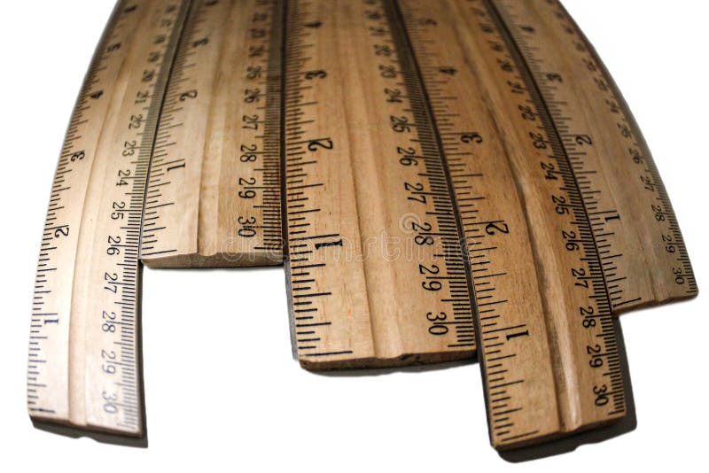Close-up of Rulers Bending Over Abstract Illustration Math Metaphor ...