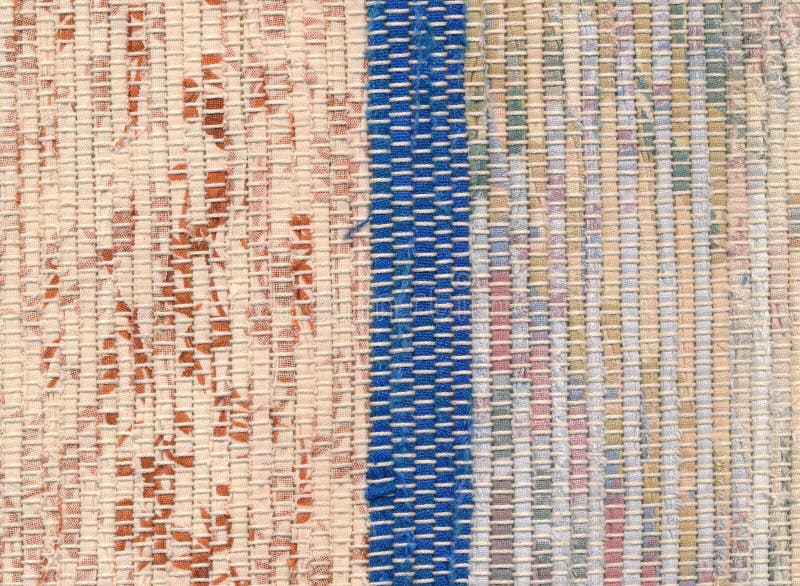 Close Up of Runner Woven with Thin Rags Stock Photo - Image of green ...