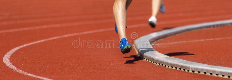 Close Up of Runners Feet on the Track Field Stock Photo - Image of ...
