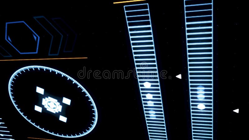 Close Up for Running Computer Program with Intermittent Signal on Black ...