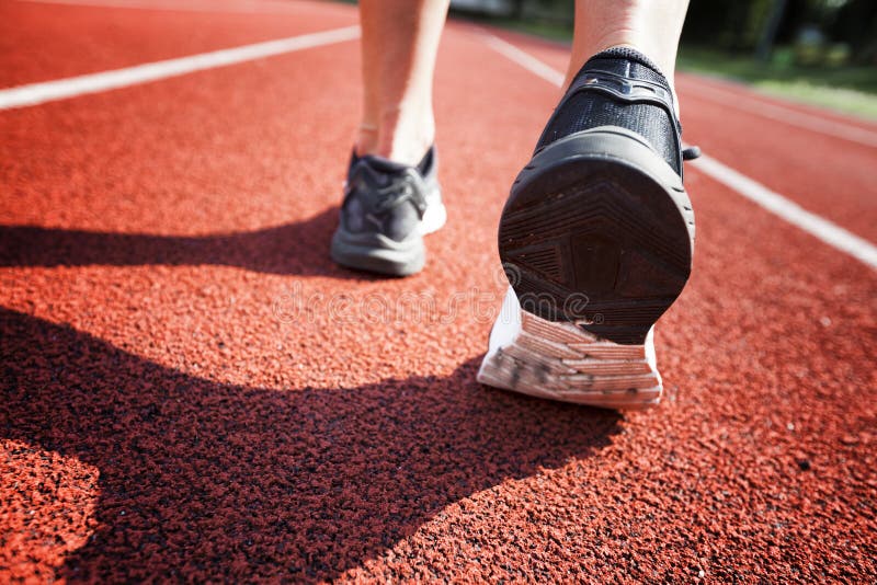 Close Up of Running Shoes in Use Stock Image - Image of beautiful ...