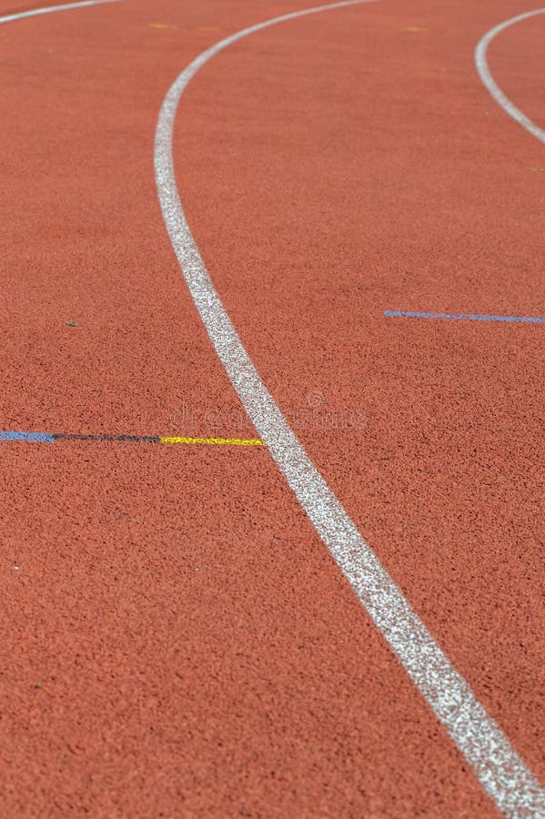 Close Up a Running Track stock photo. Image of architecture - 201080002