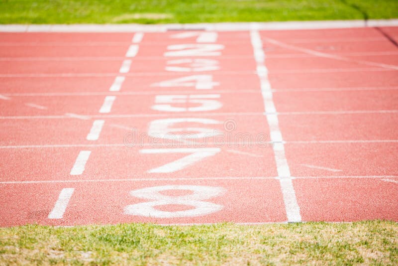 Close-up of running track stock image. Image of olympics - 74027351