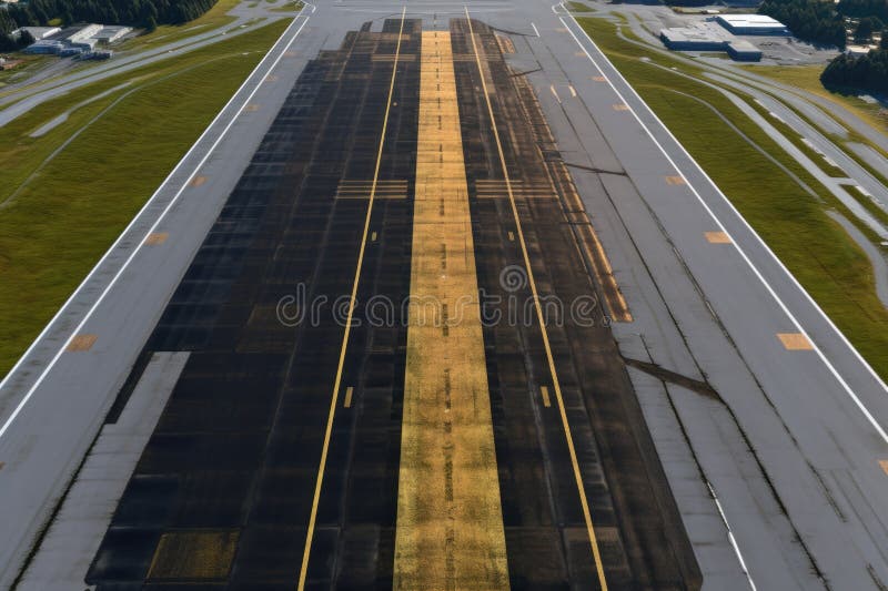 Close-up of Runway Markings, Seen from Above Stock Image - Image of ...