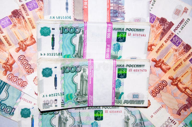 Close-up Russian Multi Banknotes. Stock Image - Image of bank, russian ...
