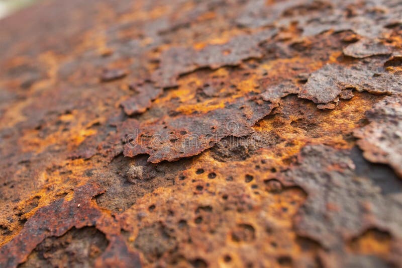 A Close-up of Rust on Metal Creating Abstract Textures Stock ...