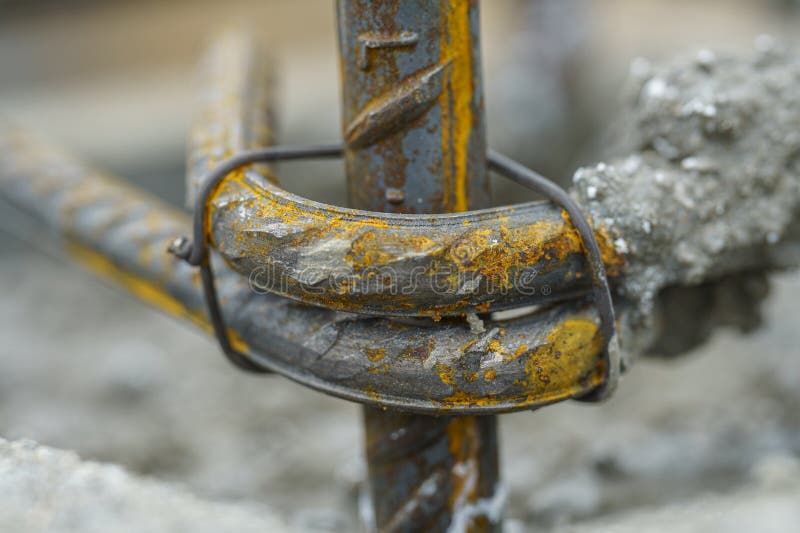 A Close Up of Some Rust on a Metal Post with a Chain Stock Image ...