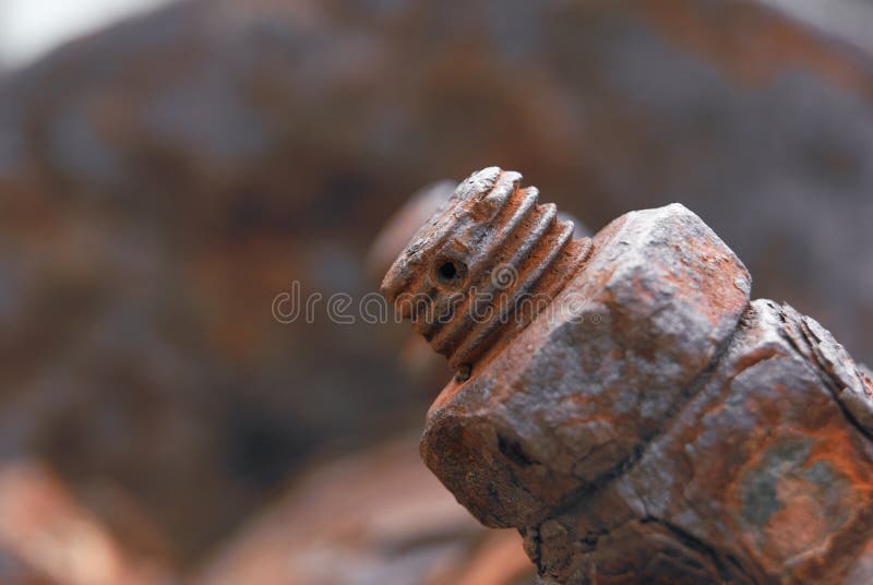 Close-up rust nut fastener stock image. Image of ageing - 213567615