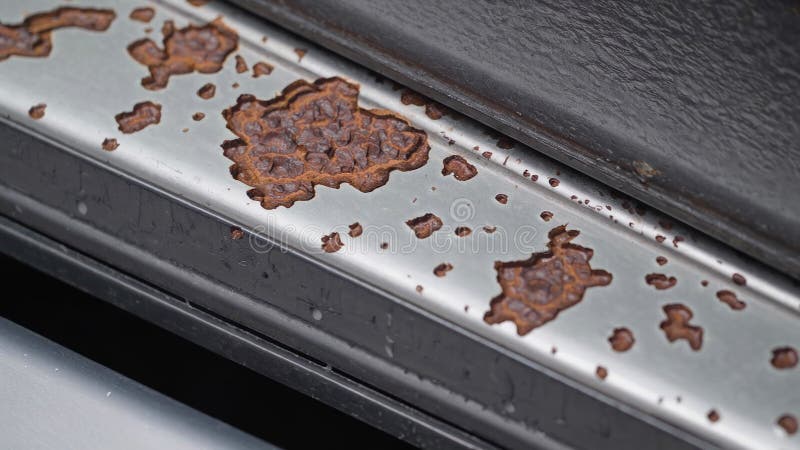 Rusty Metal Surface Deteriorating, Orange Brown Oxidation Consuming Car ...