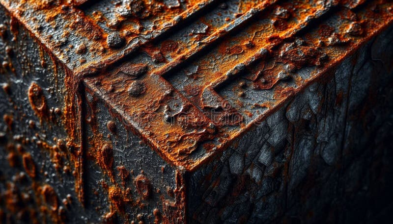 Close-Up of a Rusted Metal Surface Stock Illustration - Illustration of ...