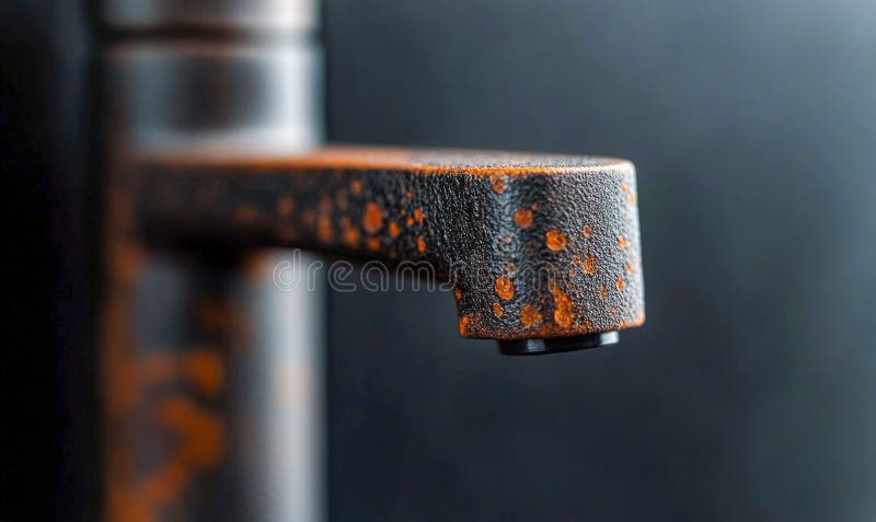 Close-Up of Rusted Modern Faucet with Texture Stock Illustration ...