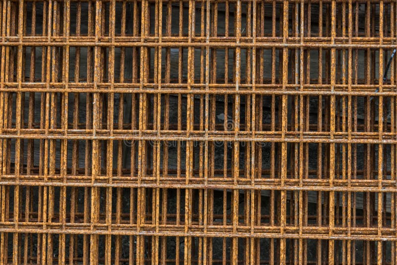 Close Up of Rusted Old Wire Mesh. Rusty on Surface of Steel Wire Stock ...