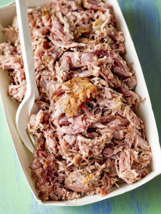 Rustic American Pulled Pork Stock Photo - Image of food, cooked: 100137058
