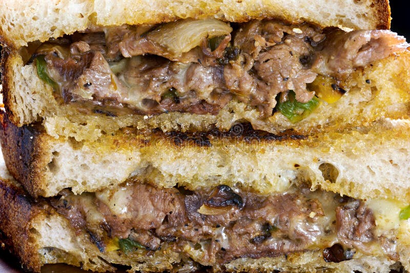 Rustic American Steak Sandwich Stock Image - Image of closeup ...