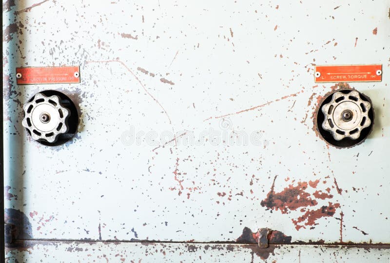 Close Up Rustic Control Panel of Old Machine,grunge Object Stock Photo ...