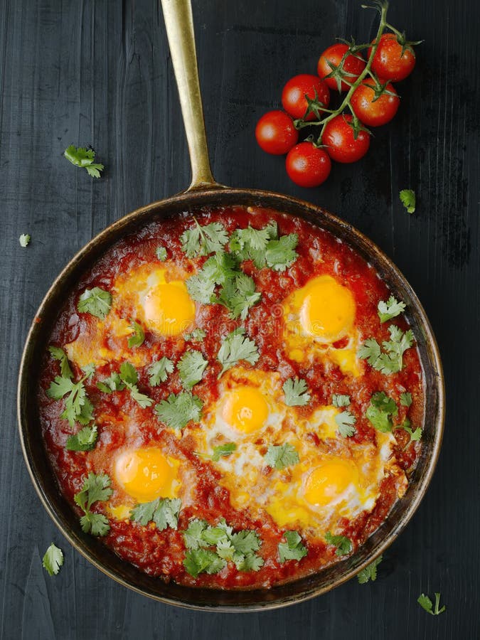 Rustic Middle Eastern Shakshuka Breakfast Stock Image - Image of meal ...