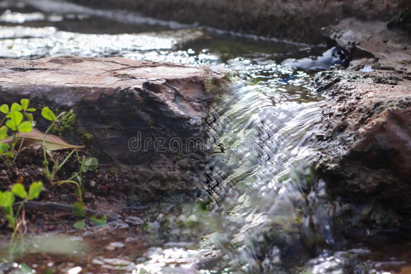 Close-up of a Rustic River with a Lot of Water Flowing Stock Image ...