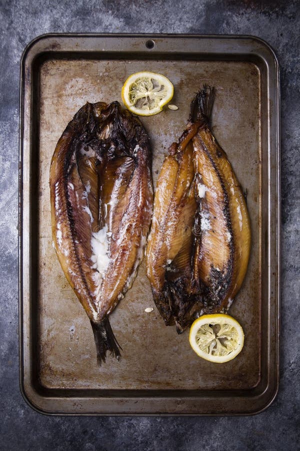 Rustic Smoked English Kippers Stock Photo - Image of breakfast, fish ...