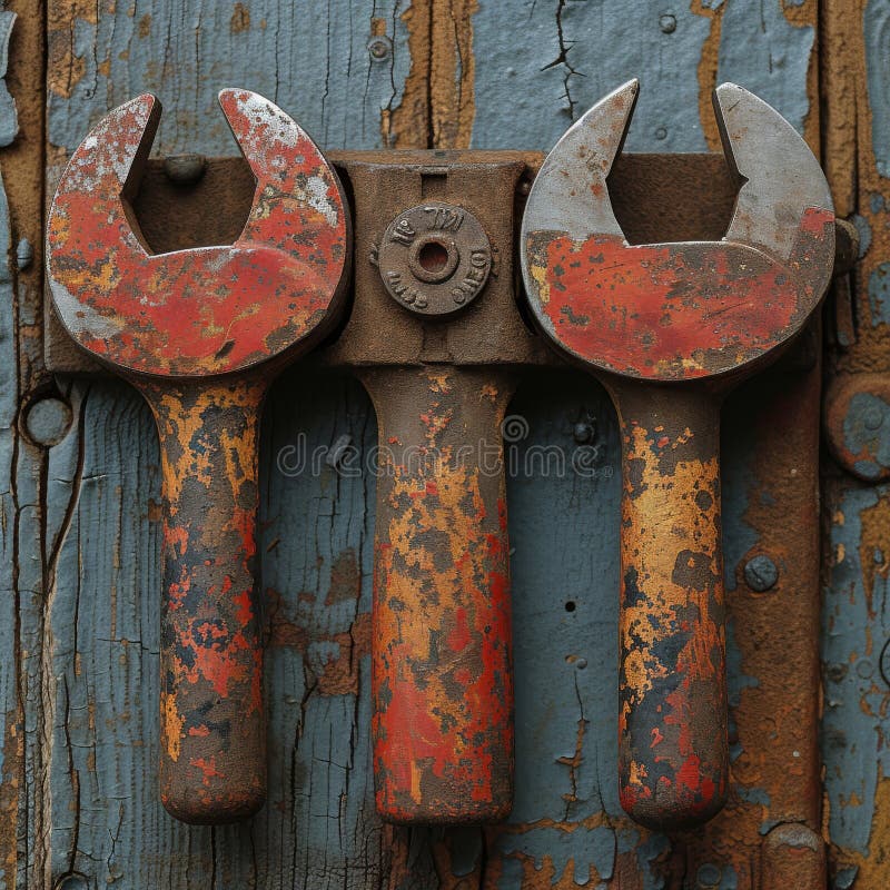 Close-Up of Rustic Tools, Worn and Rustic Details of Tools. Stock ...