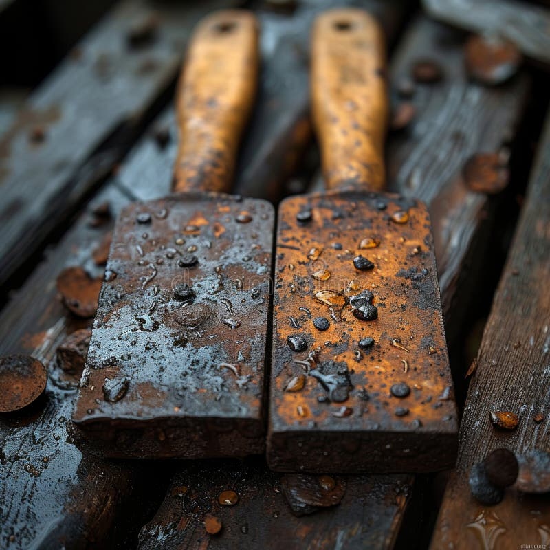 Close-Up of Rustic Tools, Worn and Rustic Details of Tools. Stock ...