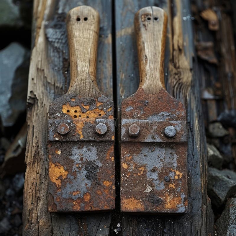 Close-Up of Rustic Tools, Worn and Rustic Details of Tools. Stock ...