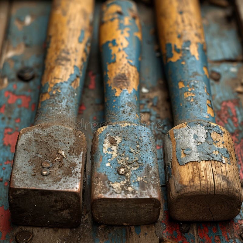 Close-Up of Rustic Tools, Worn and Rustic Details of Tools. Stock ...