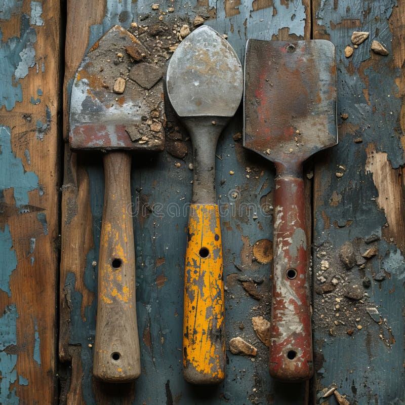 Close-Up of Rustic Tools, Worn and Rustic Details of Tools. Stock ...