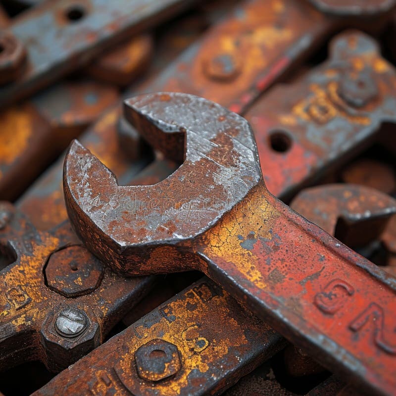 Close-Up of Rustic Tools, Worn and Rustic Details of Tools. Stock ...