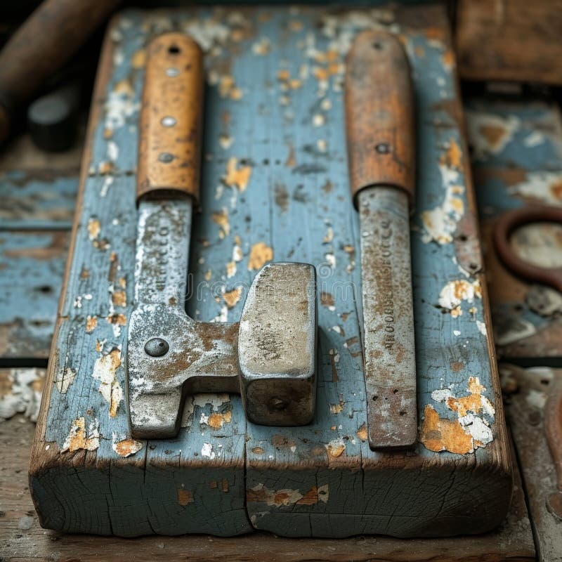 Close-Up of Rustic Tools, Worn and Rustic Details of Tools. Stock ...