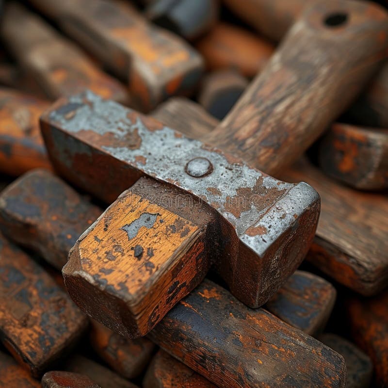 Close-Up of Rustic Tools, Worn and Rustic Details of Tools. Stock ...