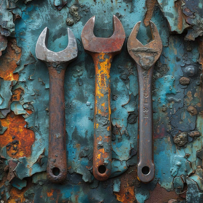 Close-Up of Rustic Tools, Worn and Rustic Details of Tools. Stock ...