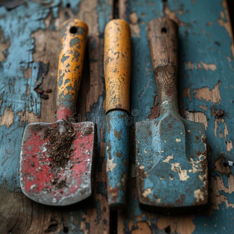 Close-Up of Rustic Tools, Worn and Rustic Details of Tools. Stock ...