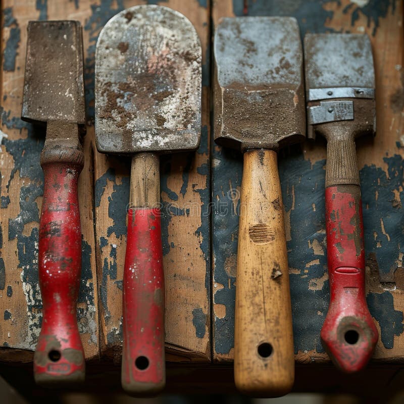 Close-Up of Rustic Tools, Worn and Rustic Details of Tools. Stock ...