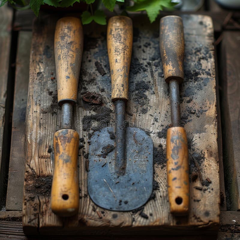 Close-Up of Rustic Tools, Worn and Rustic Details of Tools. Stock ...