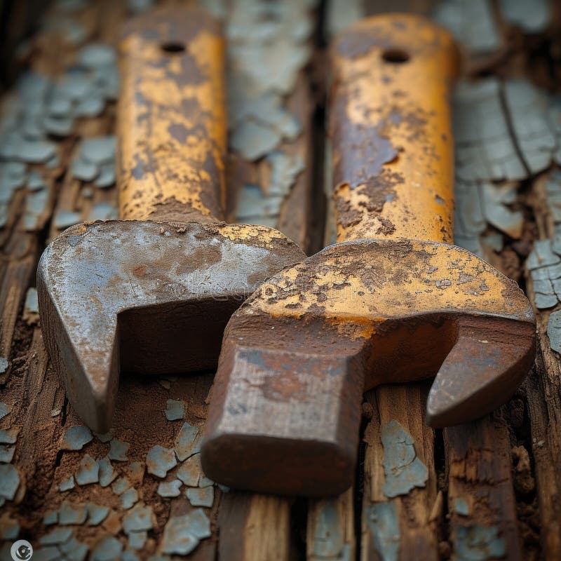 Close-Up of Rustic Tools, Worn and Rustic Details of Tools. Stock ...