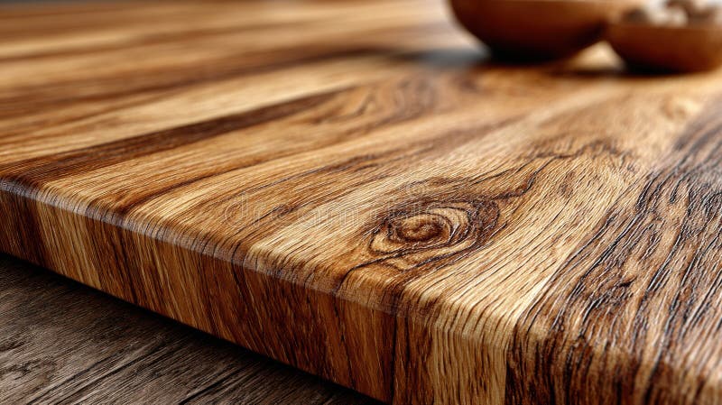 Close-up of Rustic Wooden Table with Smooth Grain Texture and Natural ...