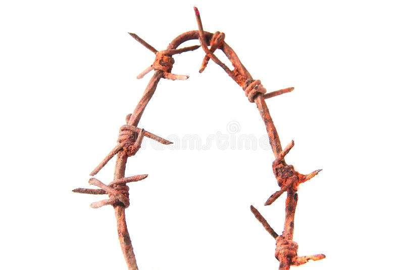 Rusty Barbed Wire Peace Sign Stock Photo - Image of circle, peace: 18702200