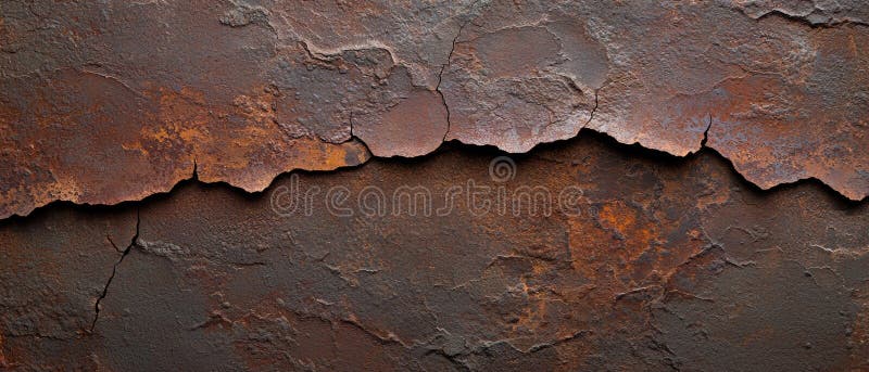 Close-up of a Rusty, Cracked Metal Surface. Stock Illustration ...