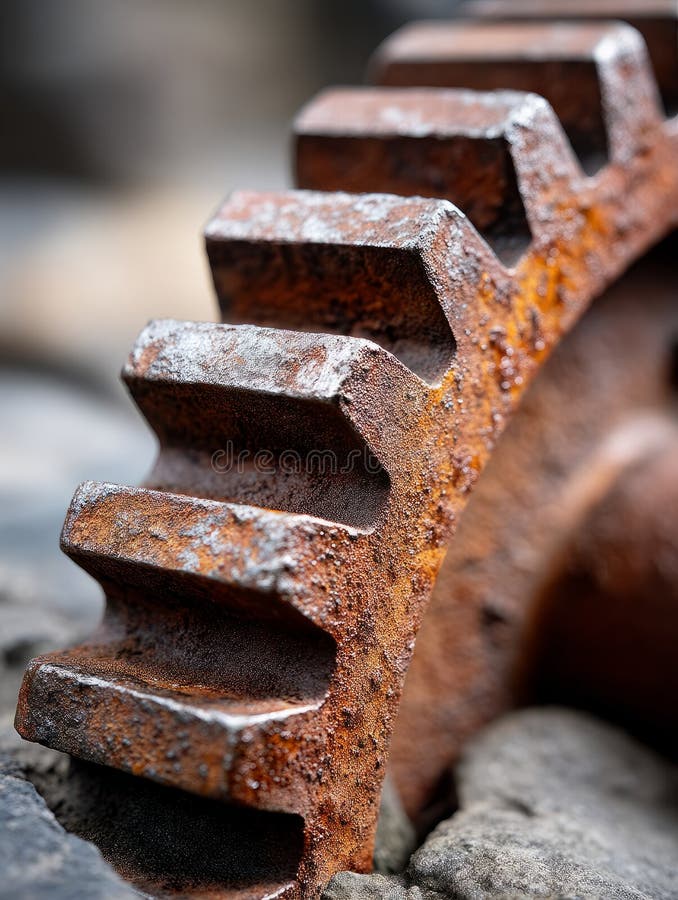Close-up of a Rusty Gear with Visible Teeth and Texture. Stock Photo ...