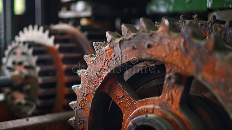 A Close Up of a Rusty Gear Wheel on a Machine Stock Photo - Image of ...