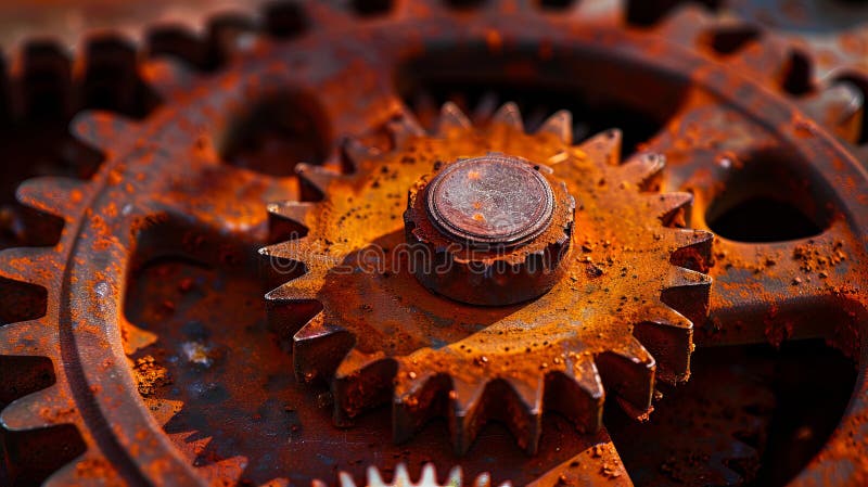 A Close Up of a Rusty Gear Wheel with Rust on it Stock Image - Image of ...