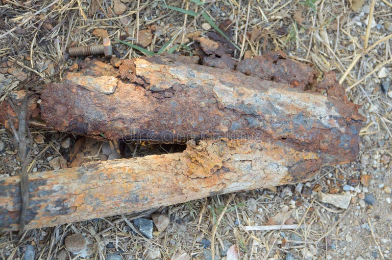 Close up rusty iron post stock image. Image of rugged - 74395441