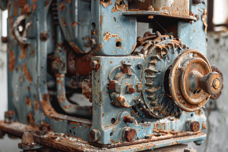 Close Up of Rusty Machine stock image. Image of decayed - 320490577