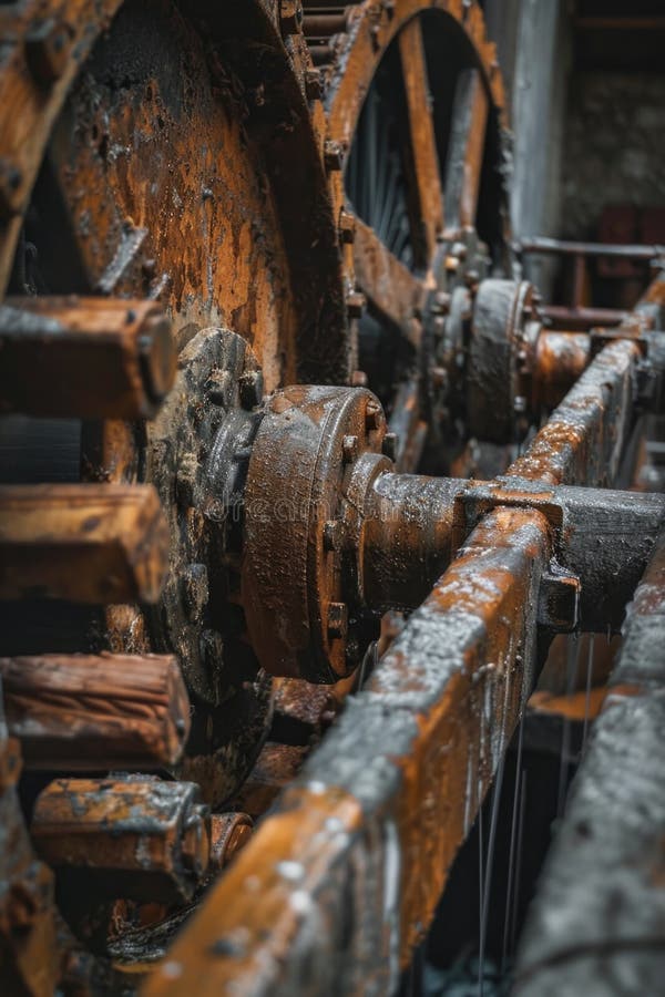 Close Up of a Rusty Machine with Water Leak. Suitable for Industrial ...